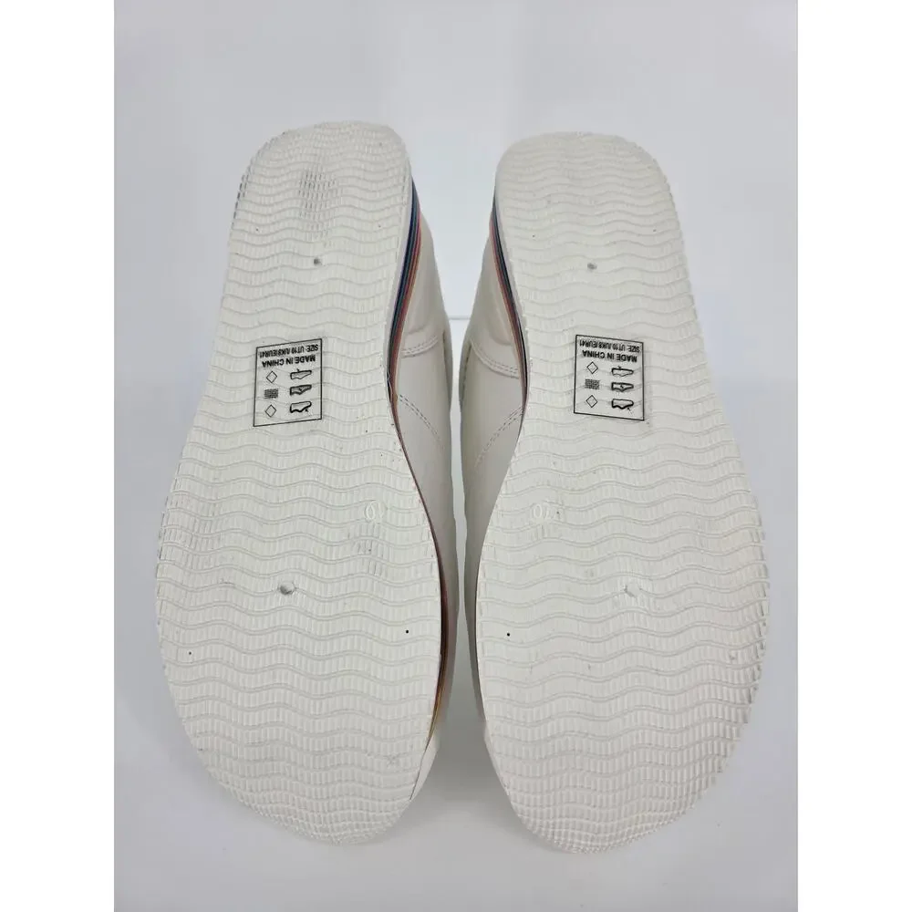 Qupid | Shoes | New Qupid Tampa White Metallic Rainbow Pride Platform ...
